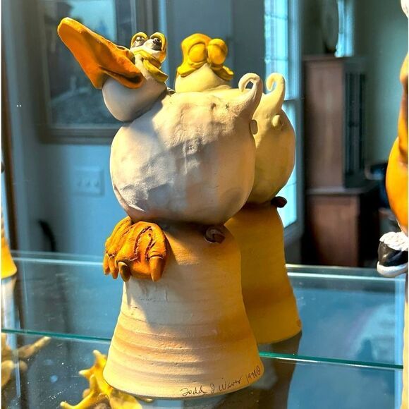 Todd Warner | Art | Vintage Todd Warner Artpottery Duck Bell 99 Signed ...